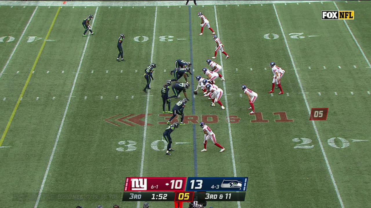 New York Giants wide receiver Darius Slayton burns the Seattle Seahawks ...