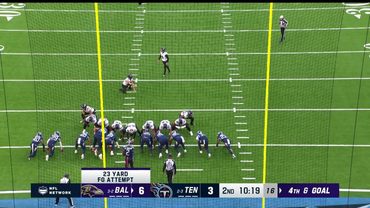 Baltimore Ravens kicker Justin Tucker makes 3rd FG of the day from 23 yards