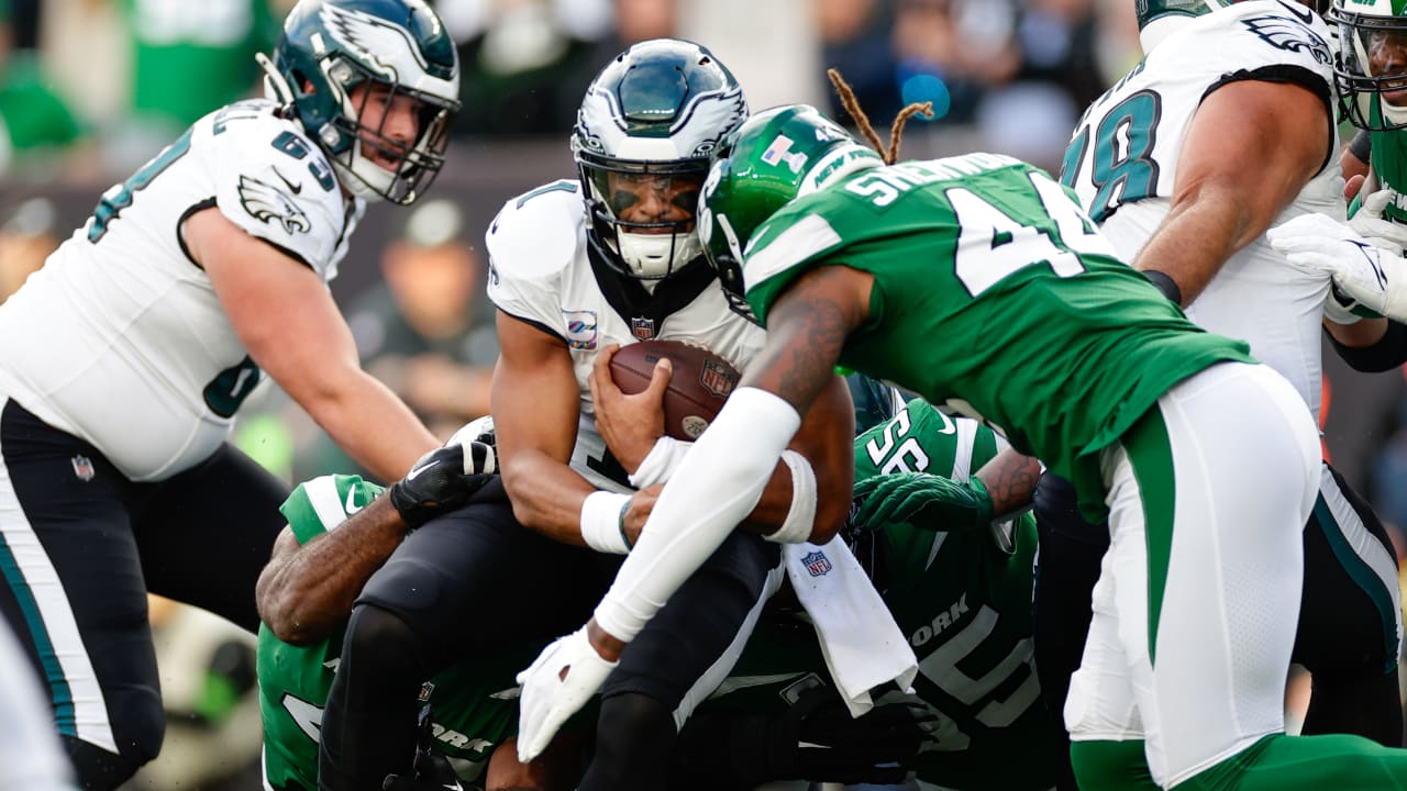 Jets earn first-ever win over Eagles, leave Jalen Hurts latest QB ...