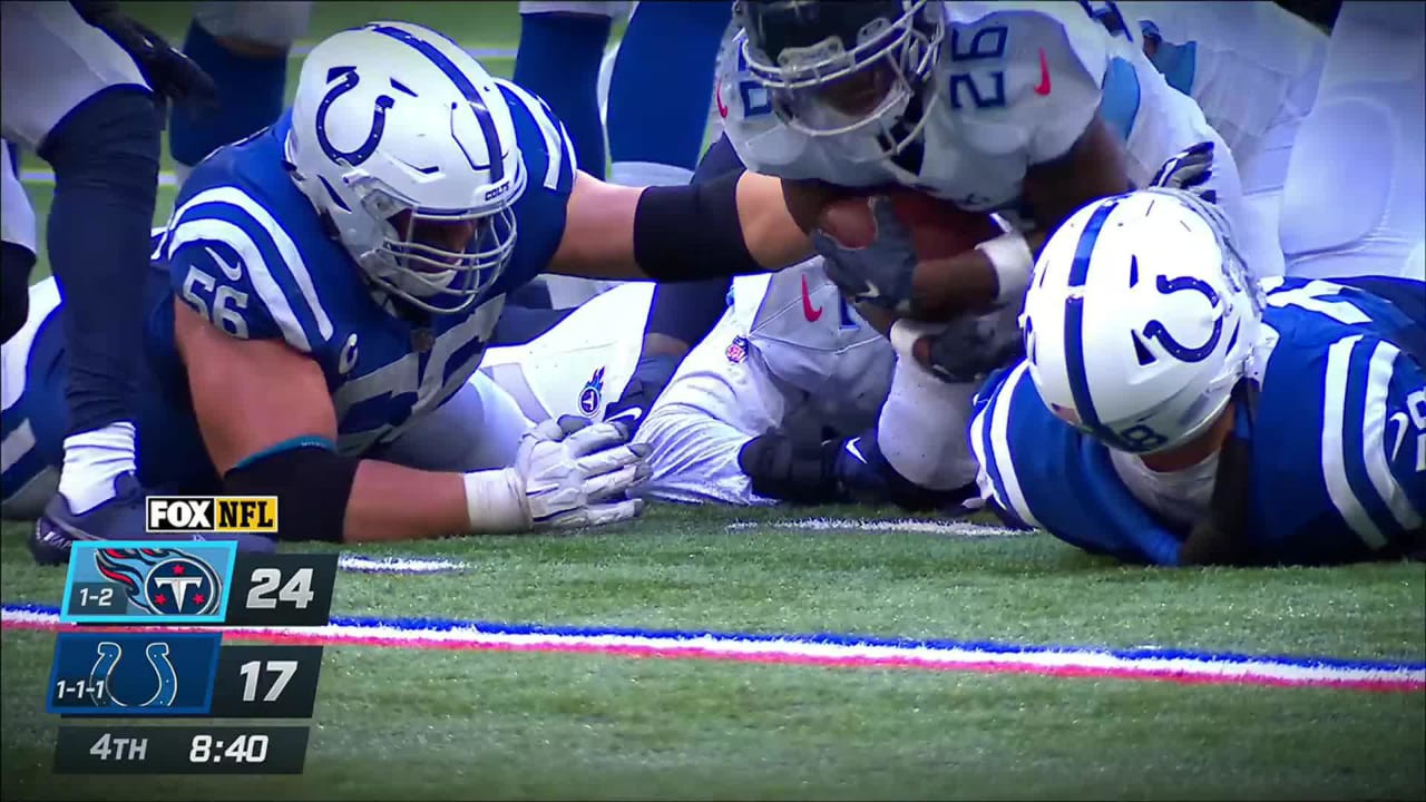 Tennessee Titans force running back Jonathan Taylor fumble on third-and ...