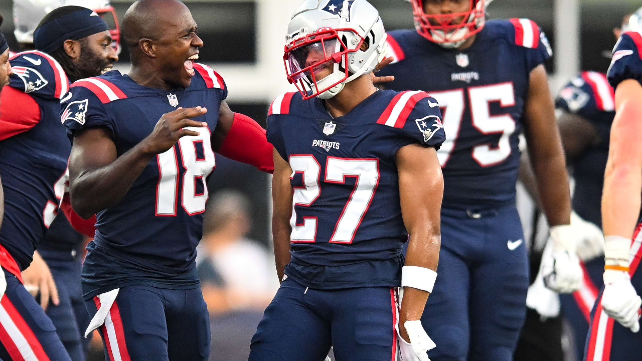 New England Patriots sideline gets fired up following DB Myles Bryant's ...