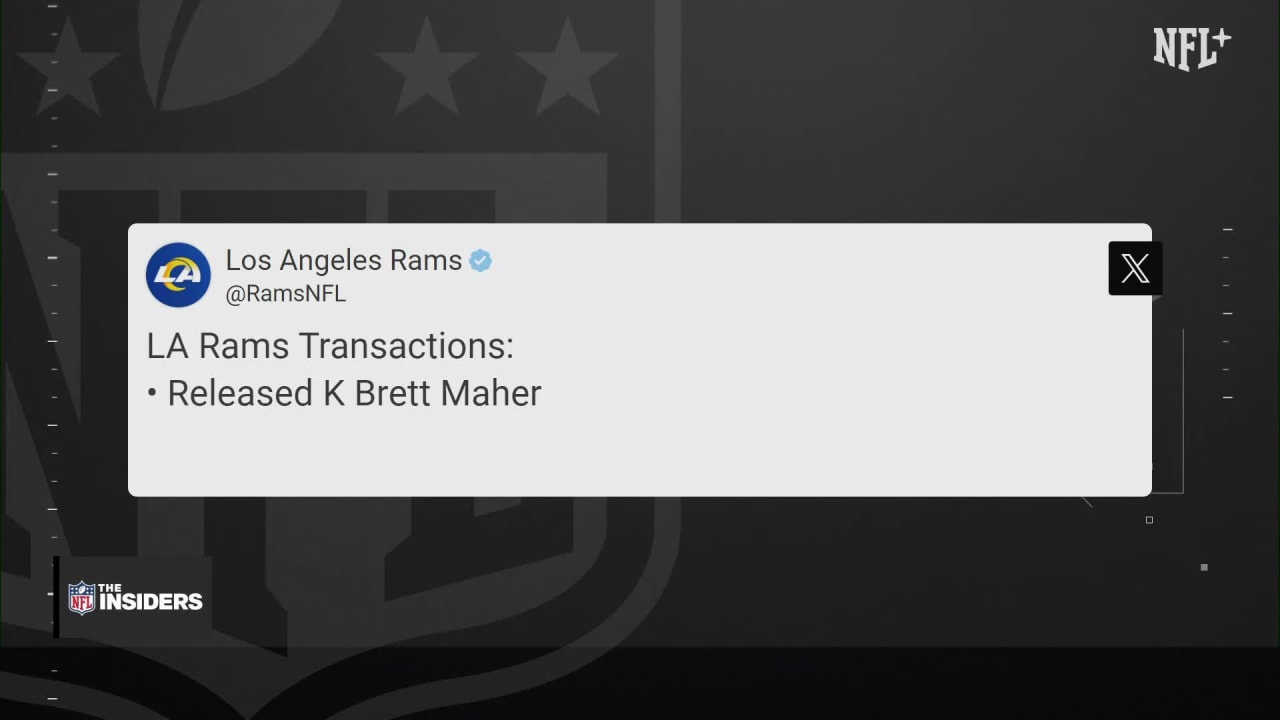 Los Angeles Rams announce the release of kicker Brett Maher | 'The ...