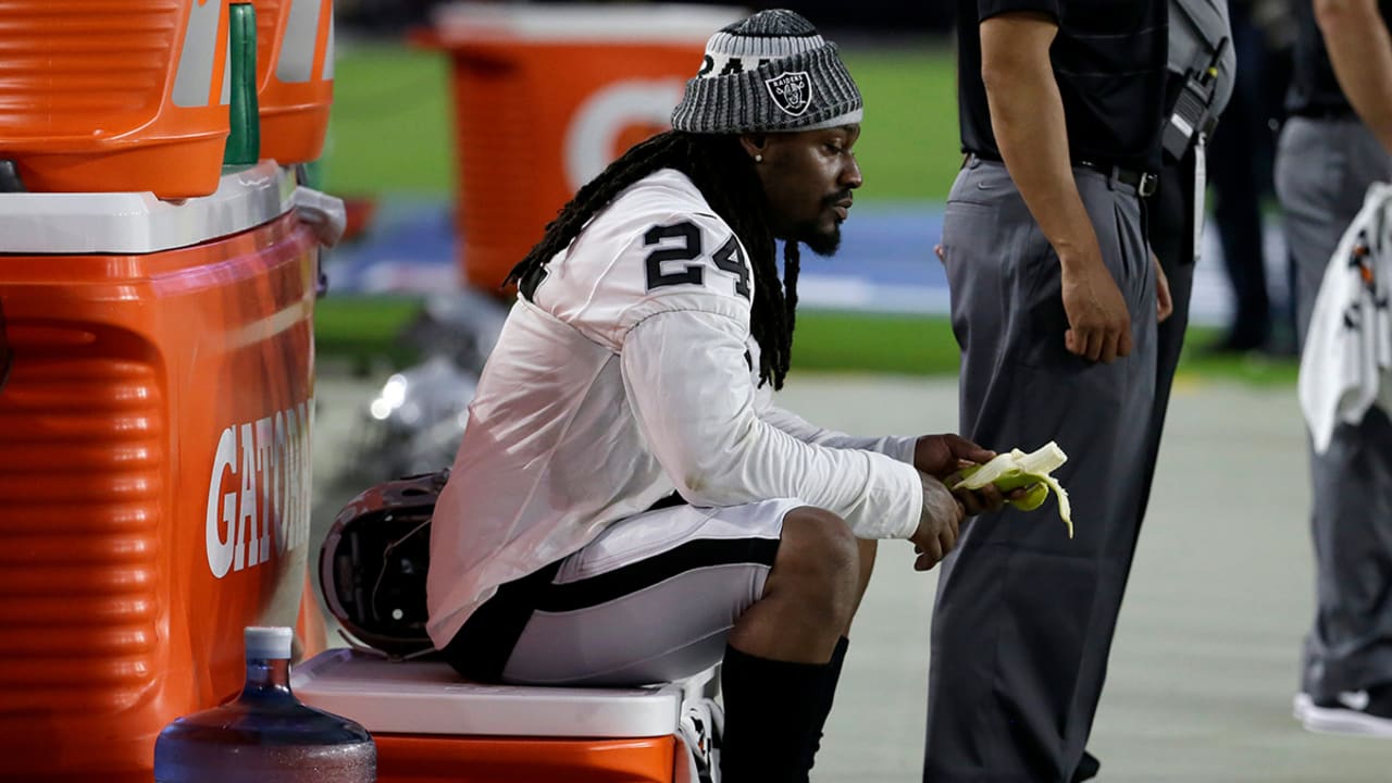 Marshawn Lynch mum on why he sat during anthem