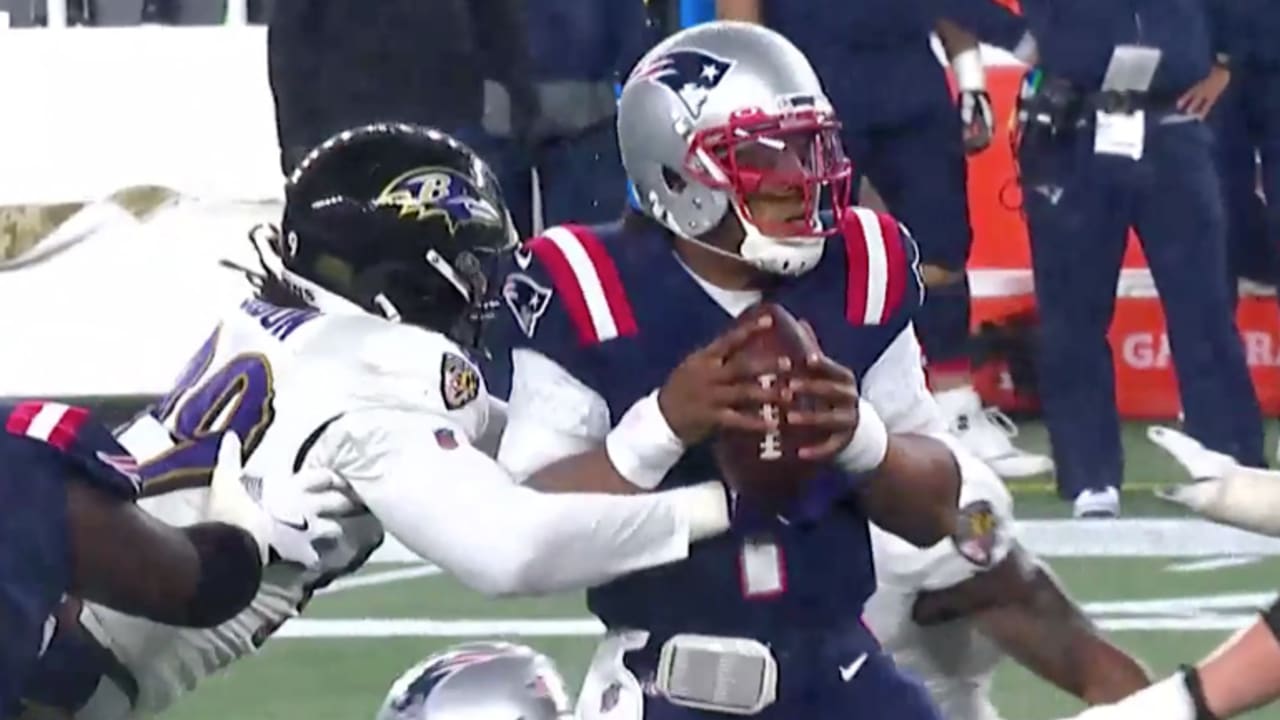 Baltimore Ravens linebacker Matthew Judon pushes New England Patriots ...