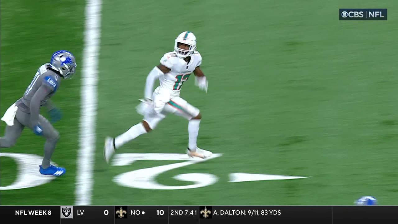 Miami Dolphins wide receiver Jaylen Waddle is gold at end of ...