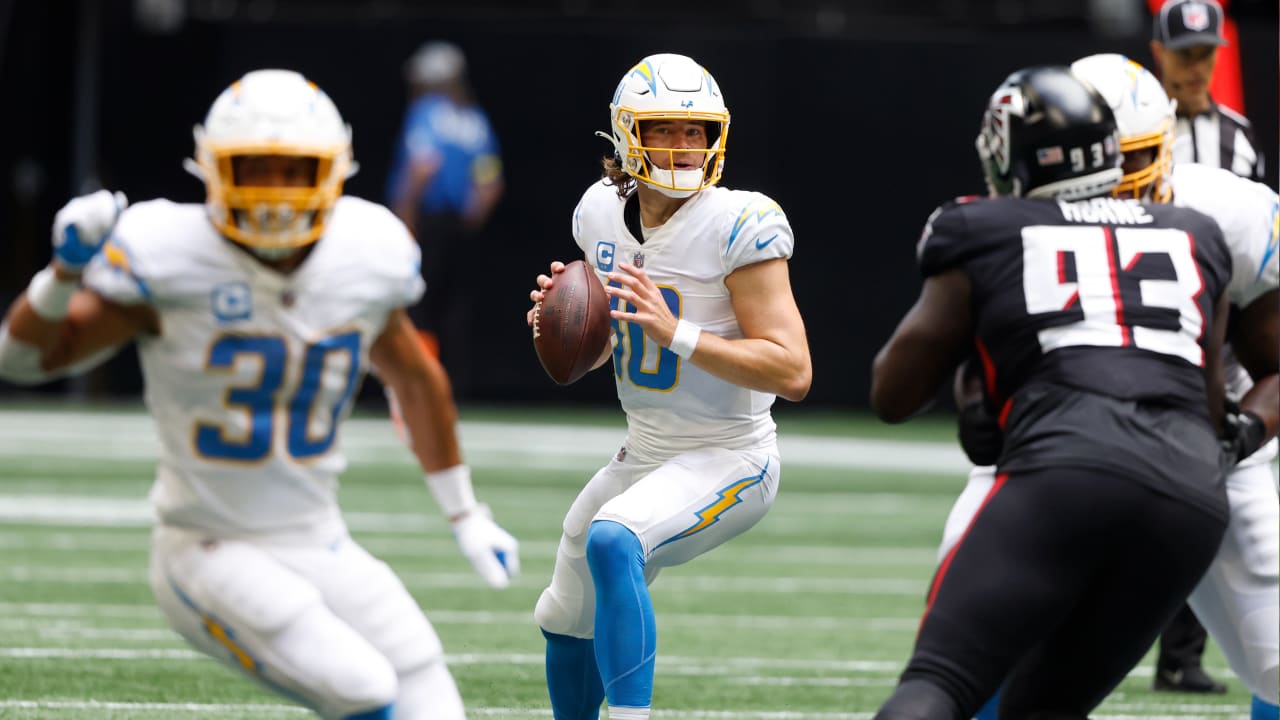 Los Angeles Chargers quarterback Justin Herbert, running back Austin ...