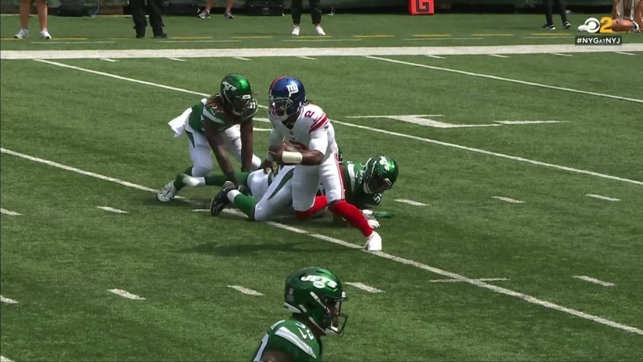 New York Giants quarterback Tyrod Taylor hits spin move at perfect time ...