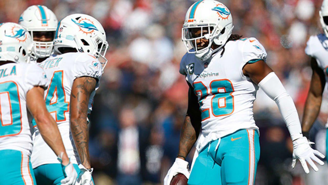 Bobby McCain leaps in front of Phillip Dorsett for INT