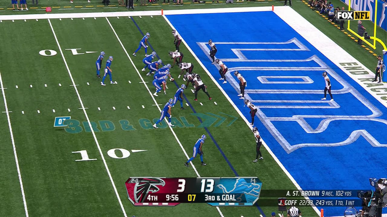 Detroit Lion quarterback Jared Goff launches football into stands after ...