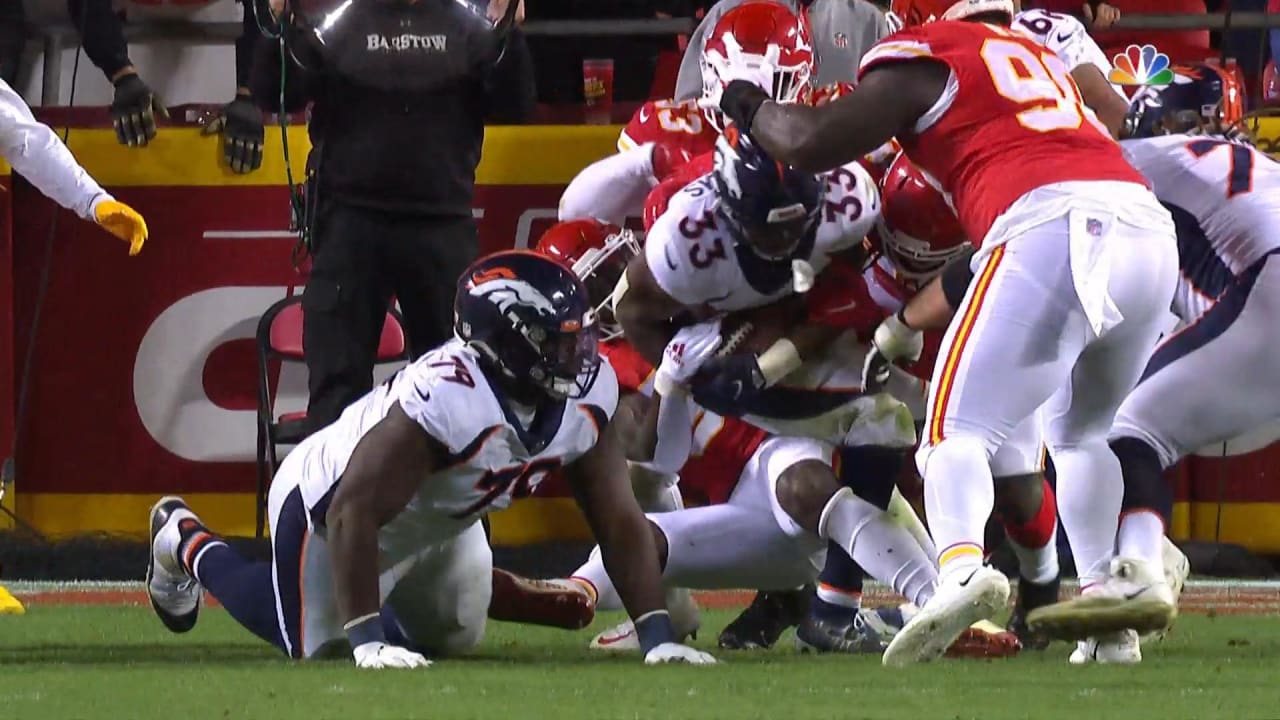 The Kansas City Chiefs thwart the Denver Broncos' 20-play drive with a ...