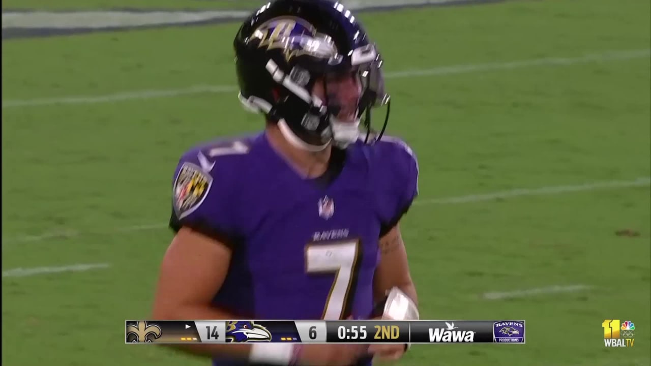 New Orleans Saints cornerback Bryce Thompson hauls in Baltimore Ravens ...