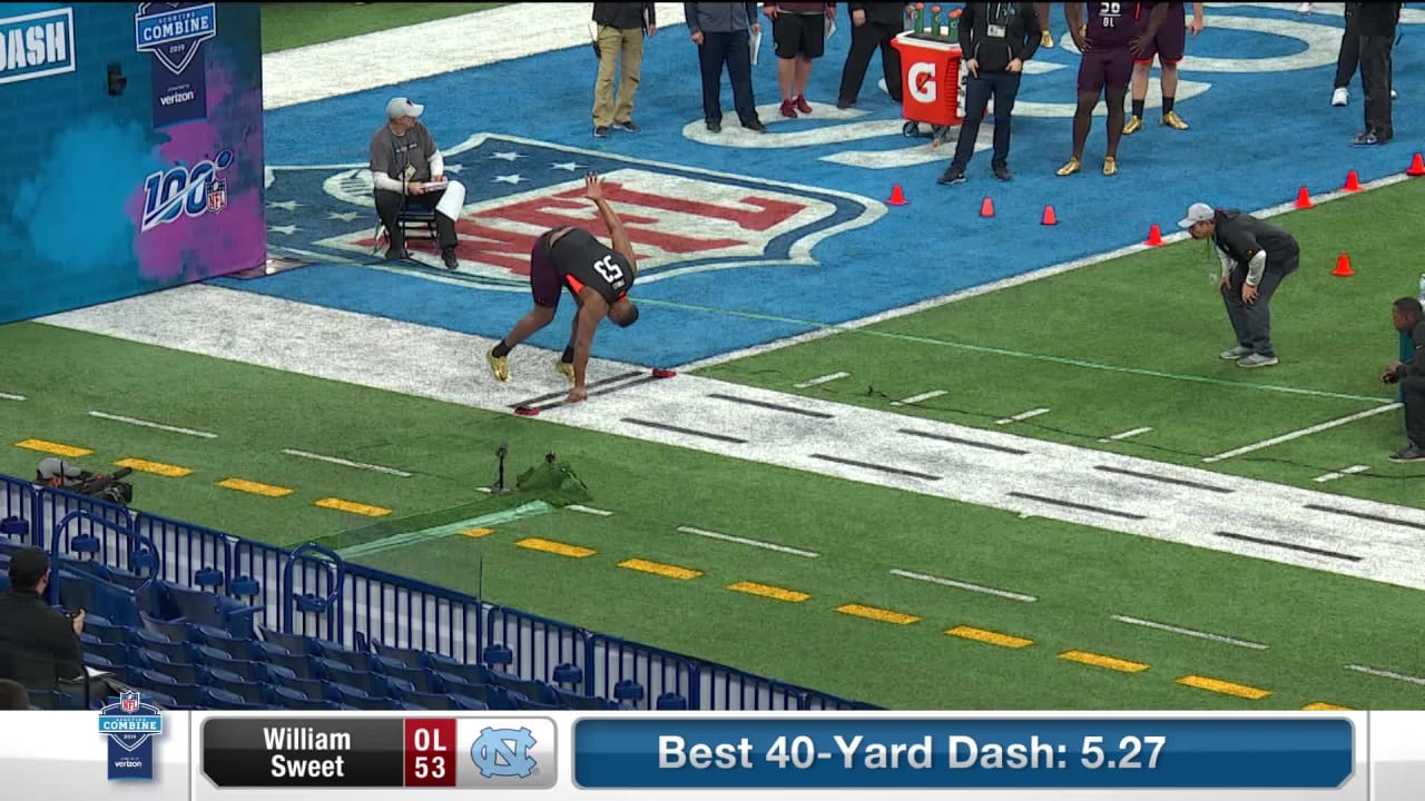 UNC offensive lineman William Sweet's full 2019 NFL Scouting Combine ...