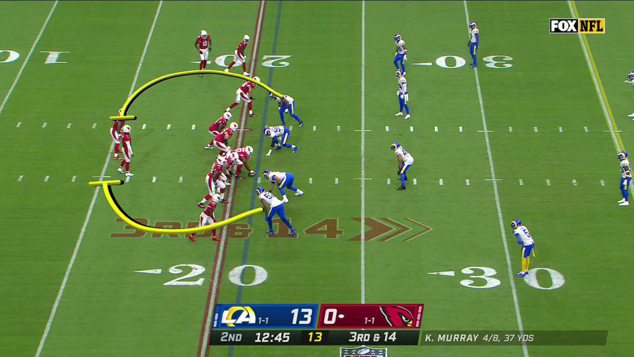 Los Angeles Rams cornerback Jalen Ramsey breaks up Arizona Cardinals ...