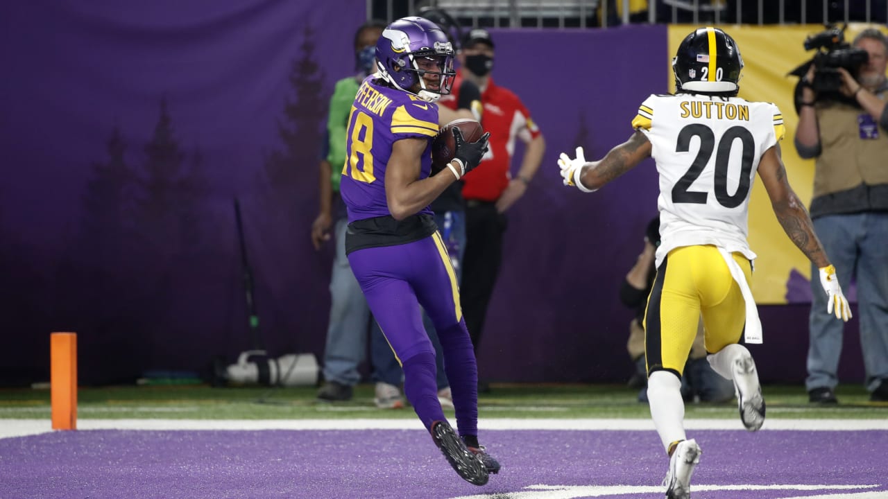 Minnesota Vikings wide receiver Justin Jefferson's eighth touchdown catch of '21 comes via deep ...