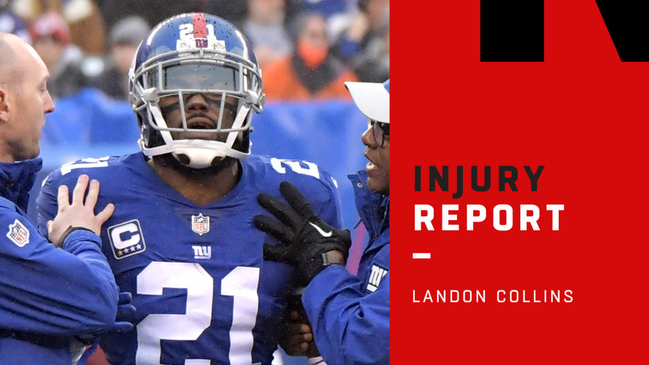 Injuries: Landon Collins (shoulder) out vs. Redskins