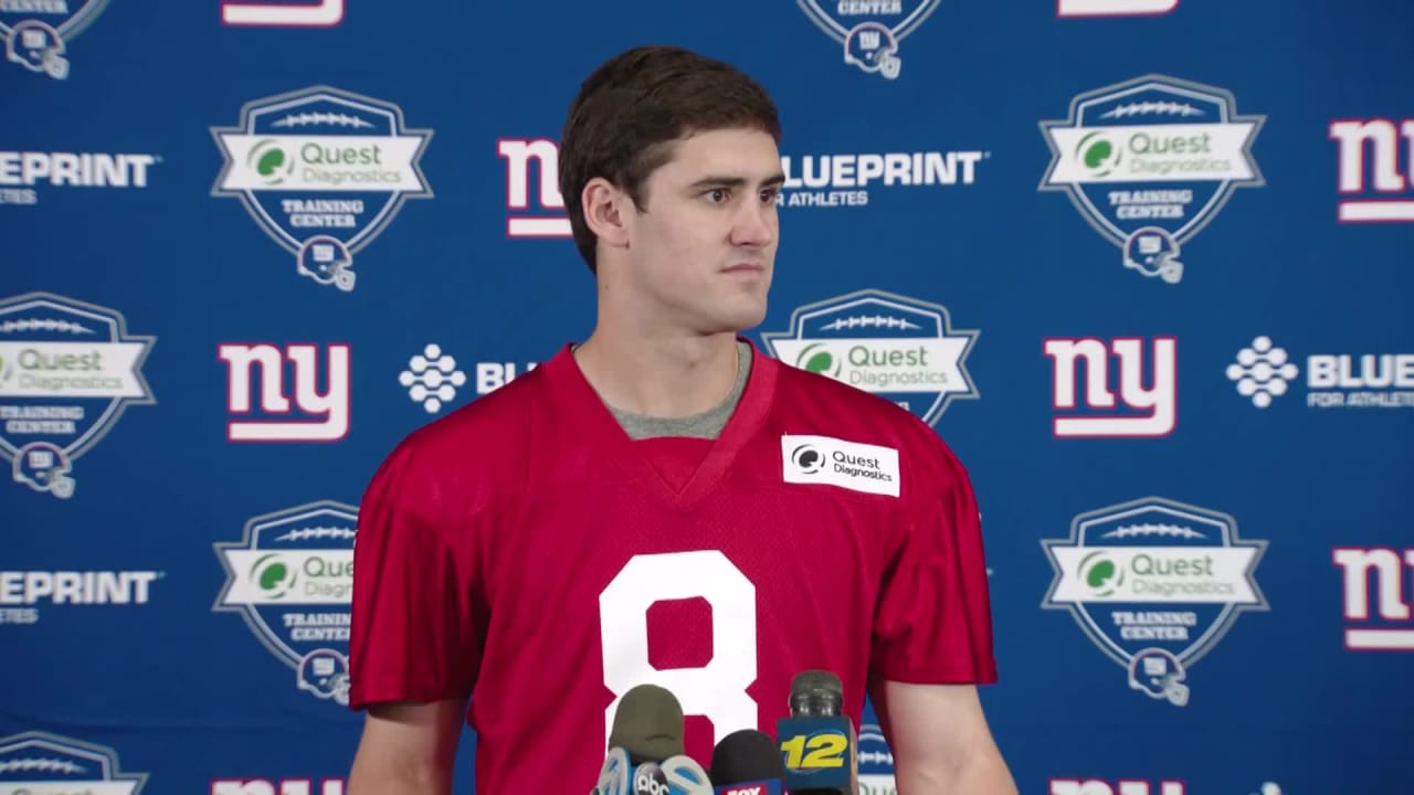 New York Giants rookie quarterback Daniel Jones reacts to possibility ...