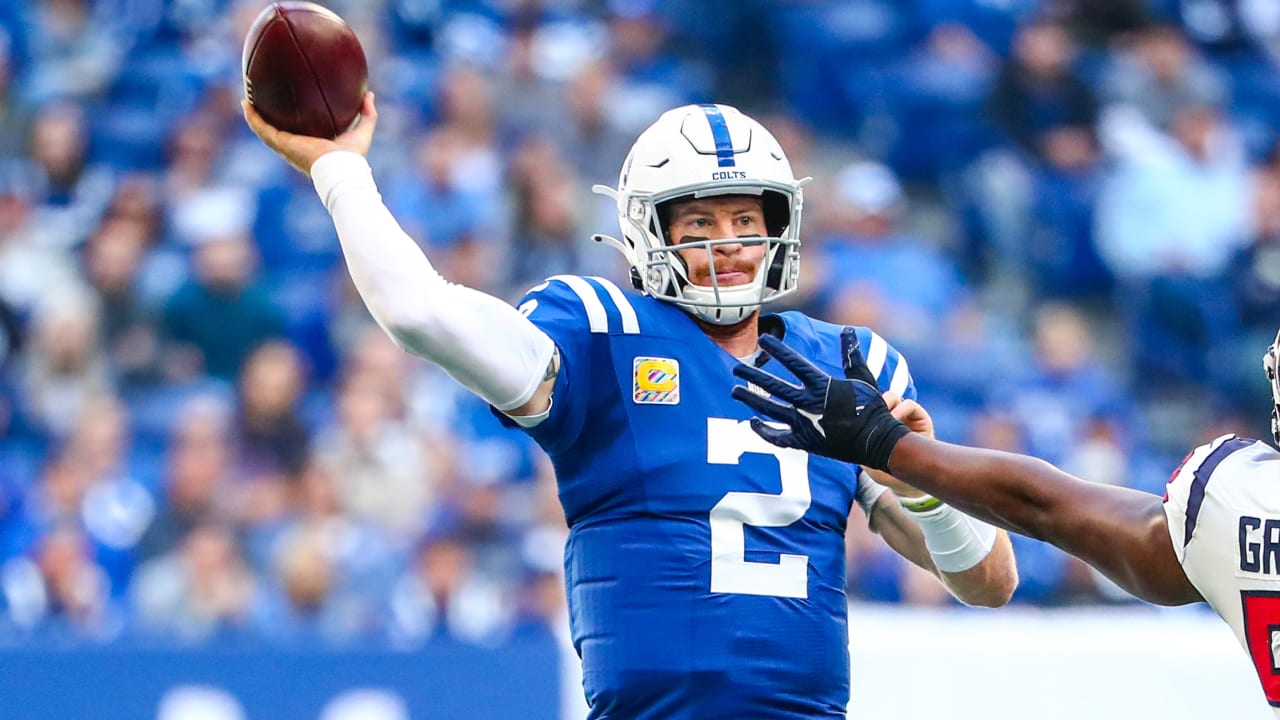 Indianapolis Colts quarterback Carson Wentz best passes from 223-yard ...