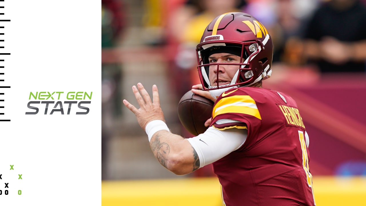 Next Gen Stats: Commanders' quarterback Taylor Heinicke's 3 most ...
