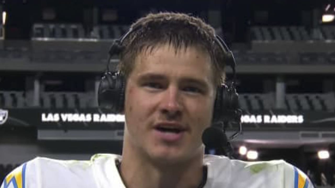 Los Angeles Chargers quarterback Justin Herbert reacts to first ...