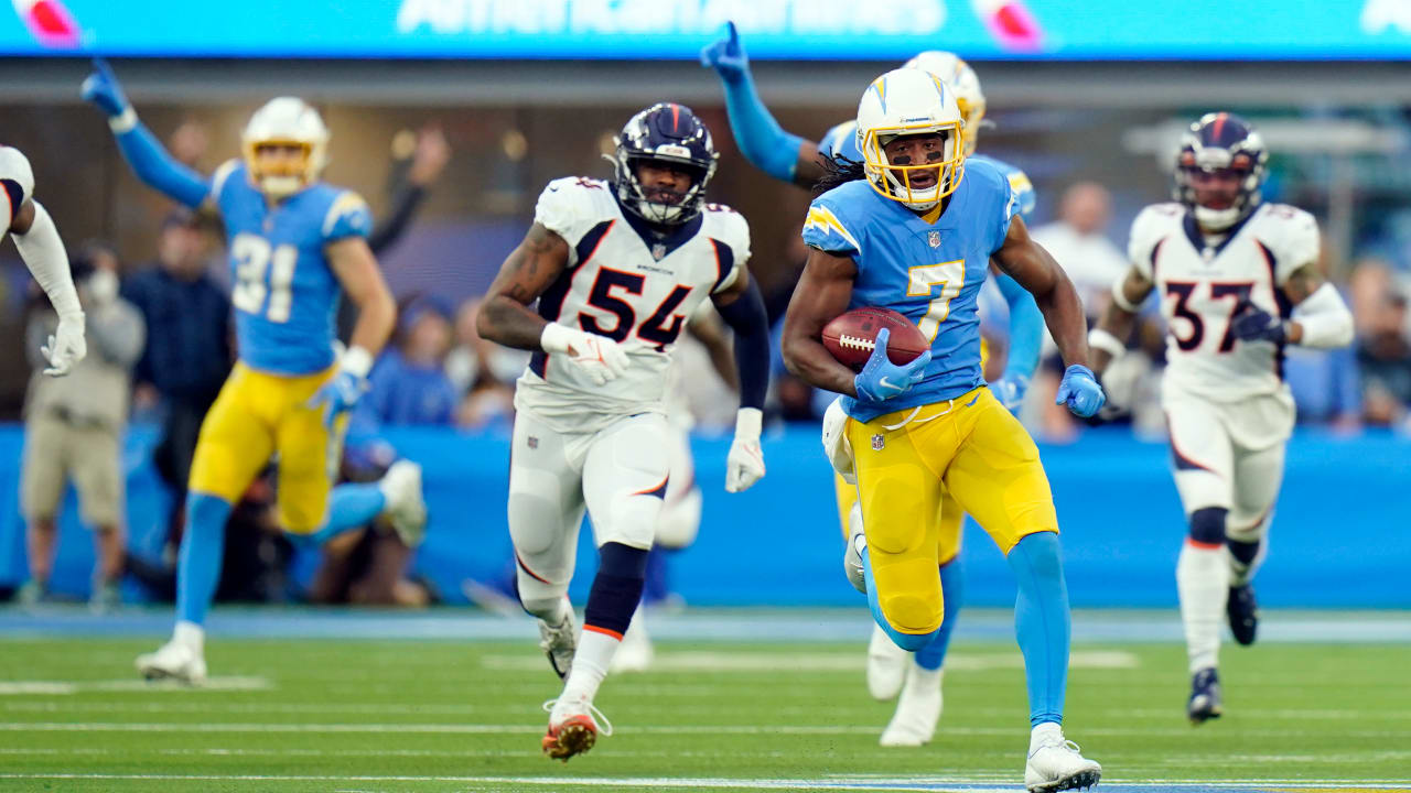 Los Angeles Chargers wide receiver Andre Roberts shoots out of a cannon ...