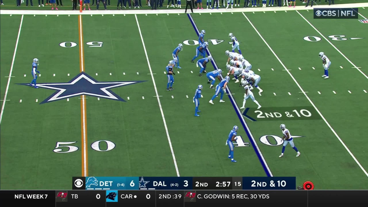 Dallas Cowboys quarterback Dak Prescott's 21-yard dime to wide receiver ...