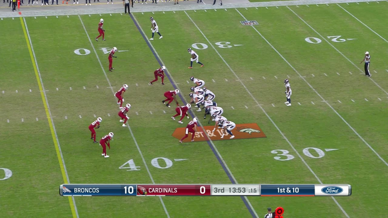 Denver Broncos wide receiver Jalen Virgil sheds a tackler in the ...