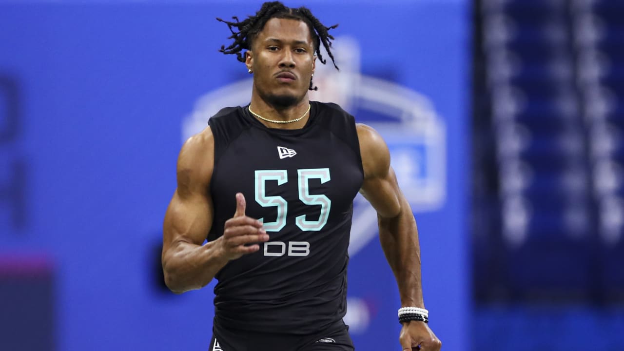 Defensive back Quentin Lake runs official 4.59-second 40-yard dash at ...