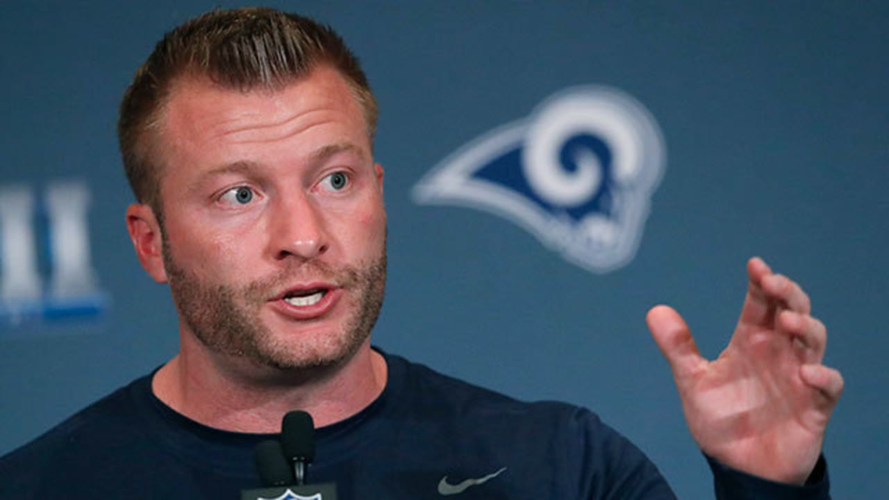 Los Angeles Rams head coach Sean McVay on defensive coordinator Wade ...