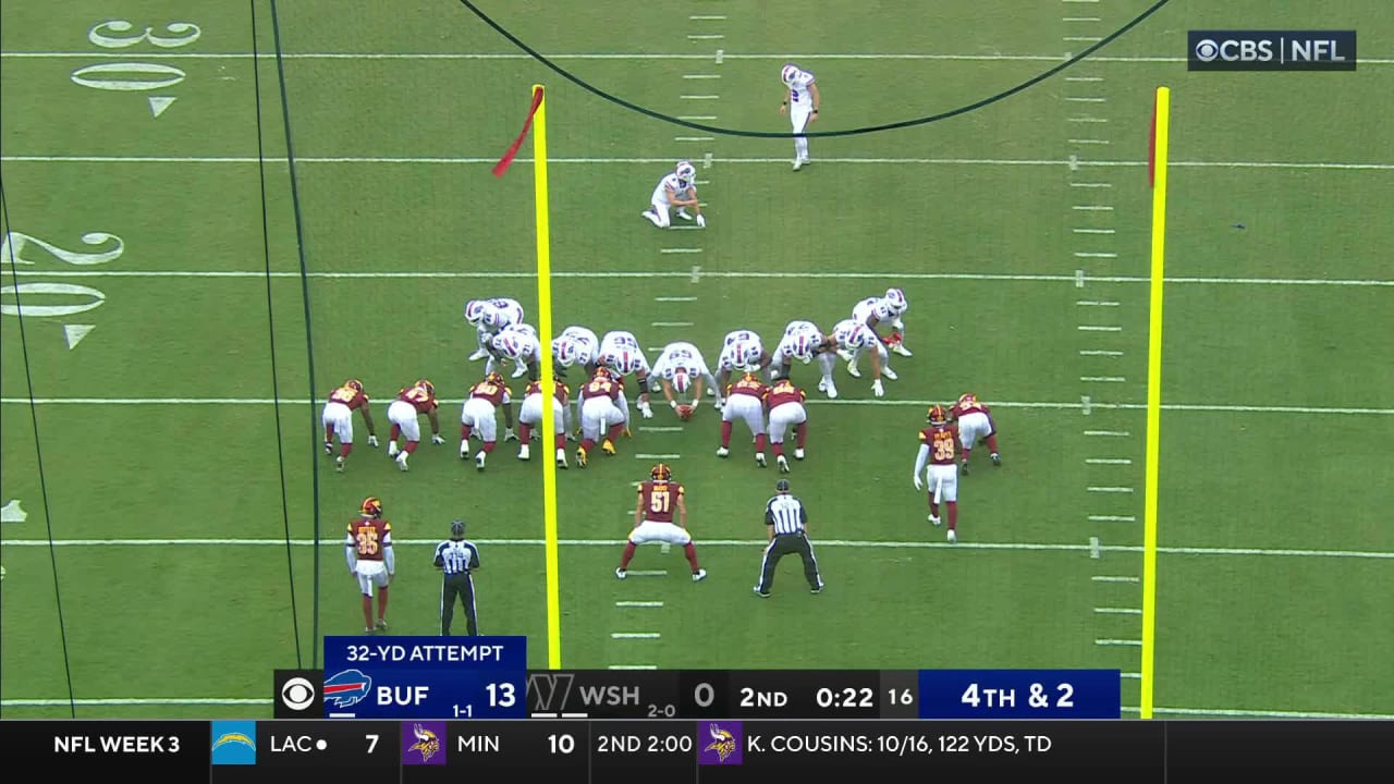 Buffalo Bills Tyler Bass drills 32-yard FG to cap off his third ...
