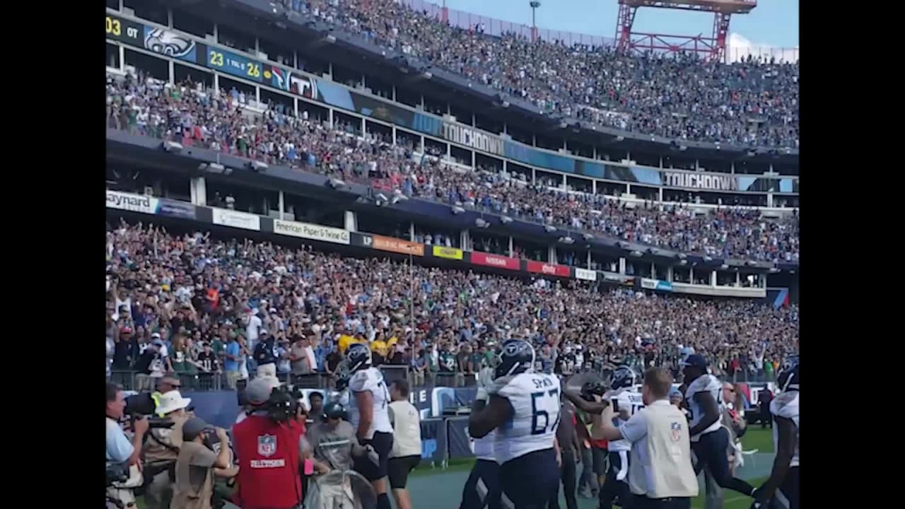 See the Titans' game-winning play, celebration from the field