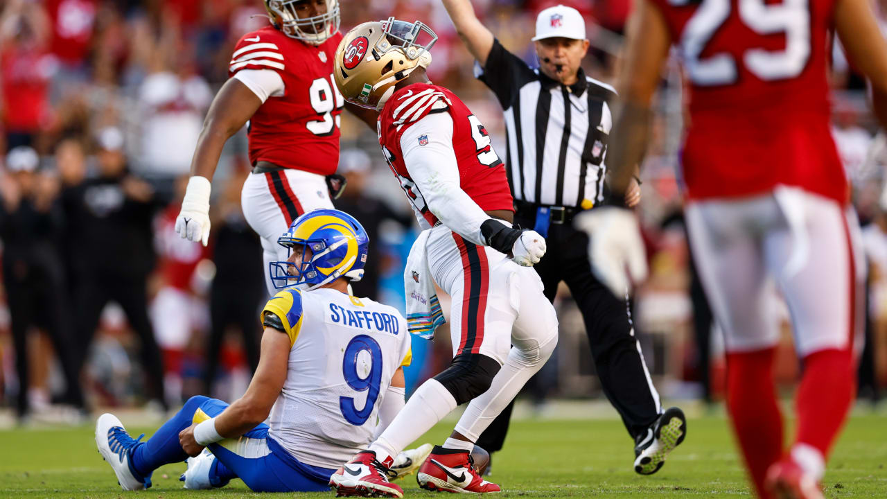 Ex-Los Angeles Ram, San Francisco 49ers defensive lineman Samson Ebukam ...