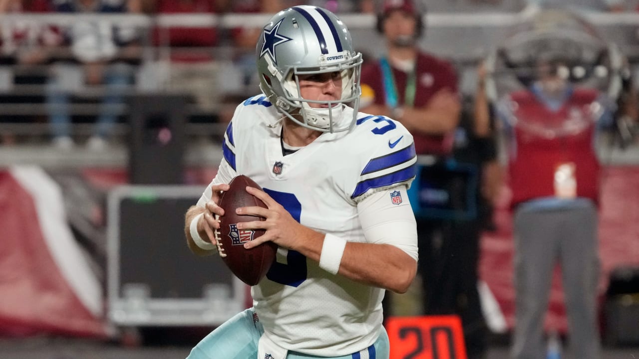 Dallas Cowboys quarterback Garrett Gilbert rips pass to wide receiver ...