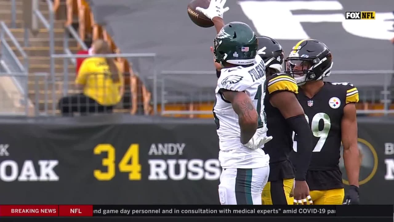 Philadelphia Eagles wide receiver Travis Fulgham snags third-down laser ...
