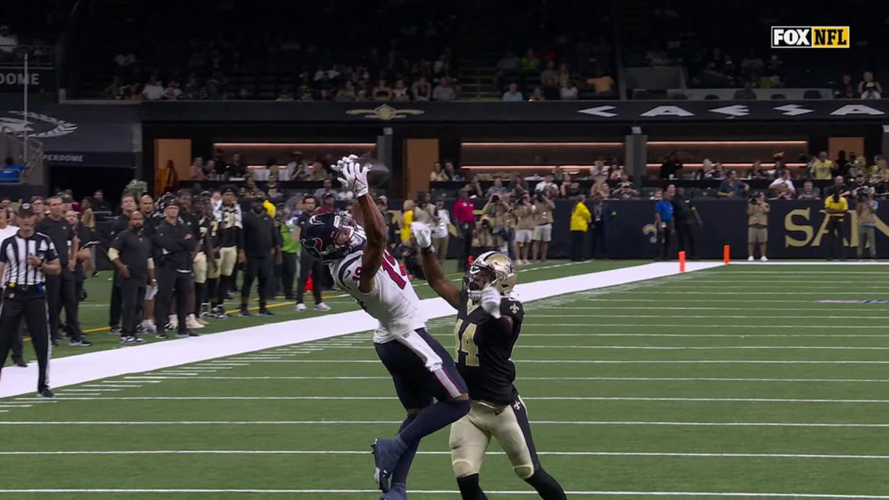Houston Texans wide receiver Xavier Hutchinson goes MAJOR AIR on a 24 ...
