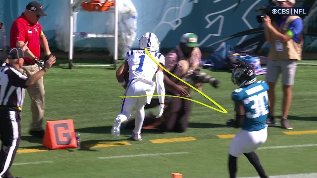 Indianapolis Colts wide receiver Josh Downs' first NFL touchdown catch ...