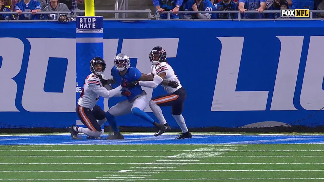 Chicago Bears cornerback Kyler Gordon's 34-yard pass-interference ...