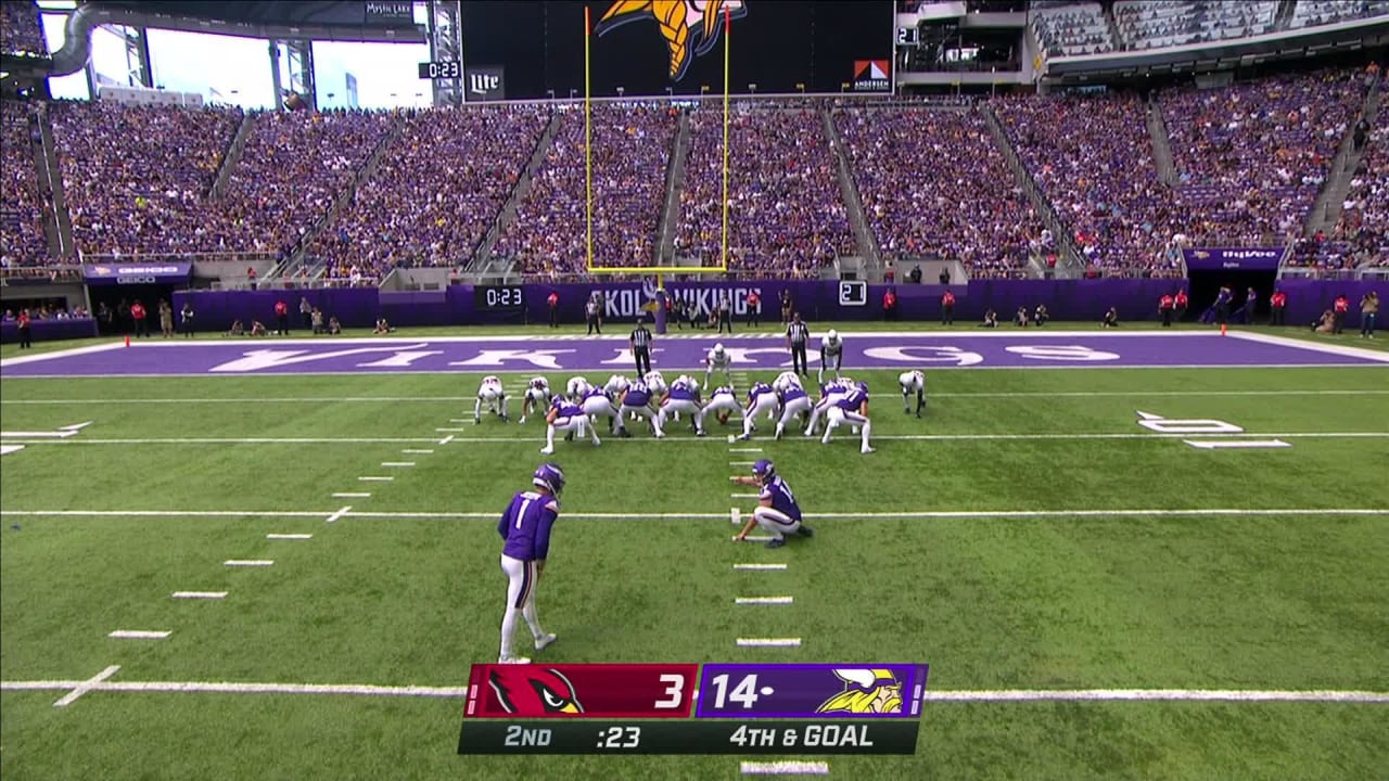 Minnesota Vikings kicker Greg Joseph drills 26-yard chip shot FG