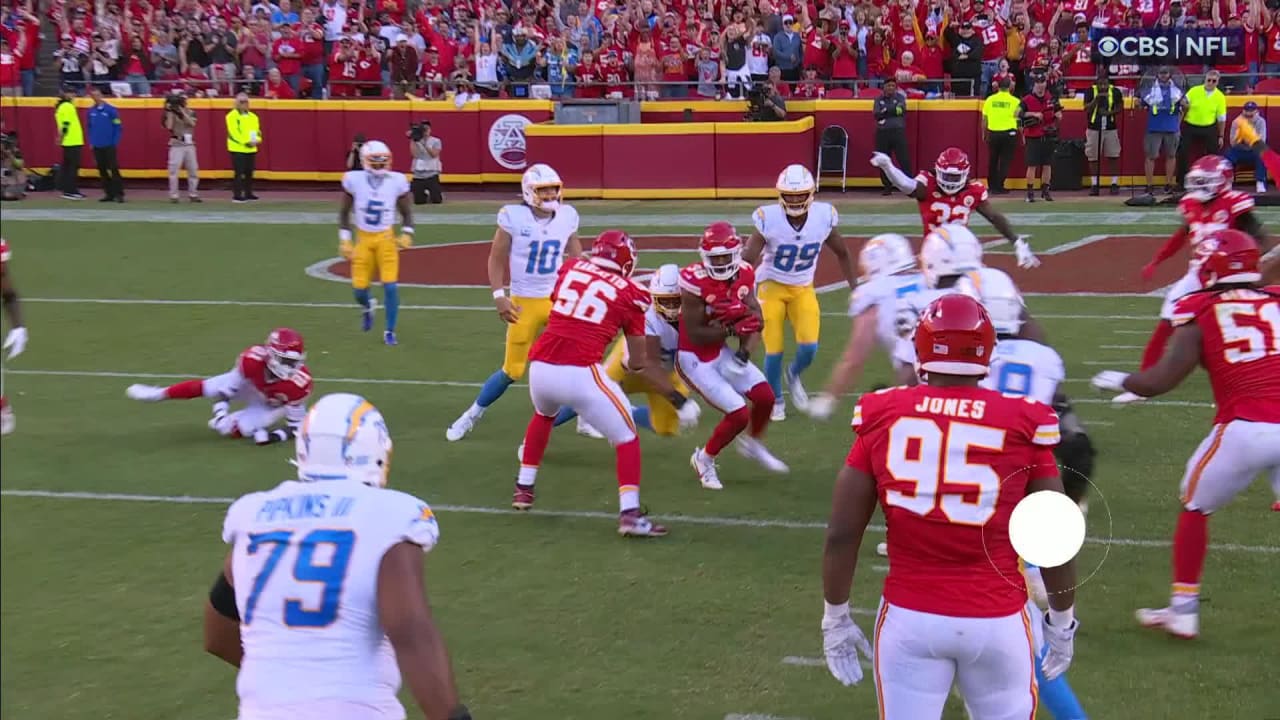 Kansas City Chiefs defensive tackle Charles Omenihu's tipped pass ...