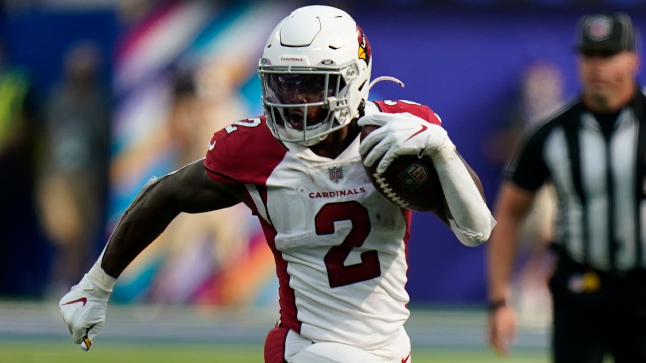 Arizona Cardinals running back Chase Edmonds hits the turbo through a ...