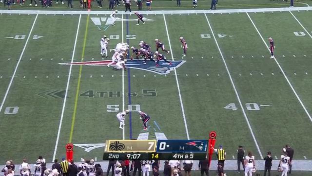 Face full of football! New Orleans Saints linebacker Andrew Dowell's ...