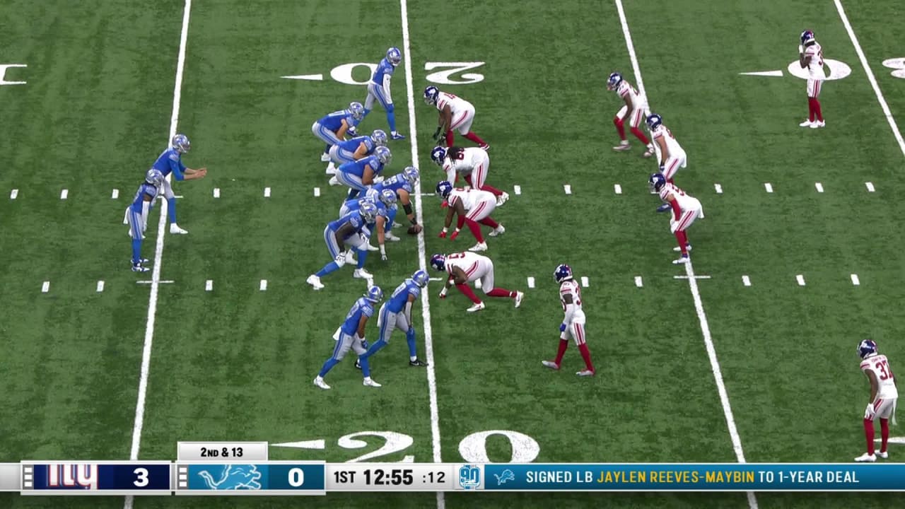 New York Giants defensive back Tre Hawkins III shows his hit-stick prowess on strong tackle