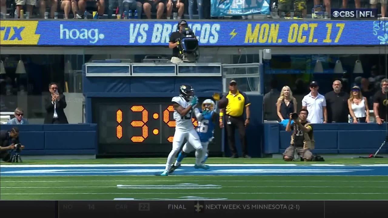 Los Angeles Chargers cornerback Asante Samuel Jr. bats away ...