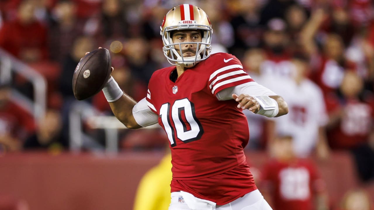 Niners QB Jimmy Garoppolo on offseason trade interest from Panthers ...