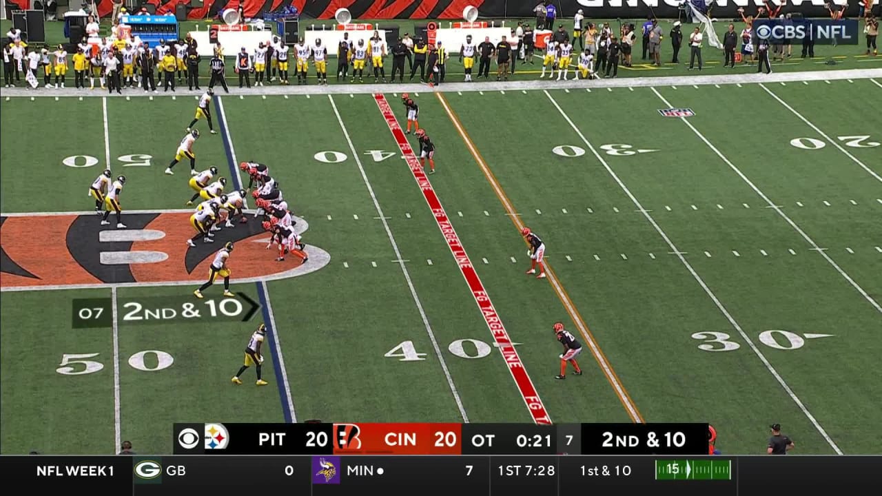 Pittsburgh Steelers quarterback Mitch Trubisky floats cross-body dime ...