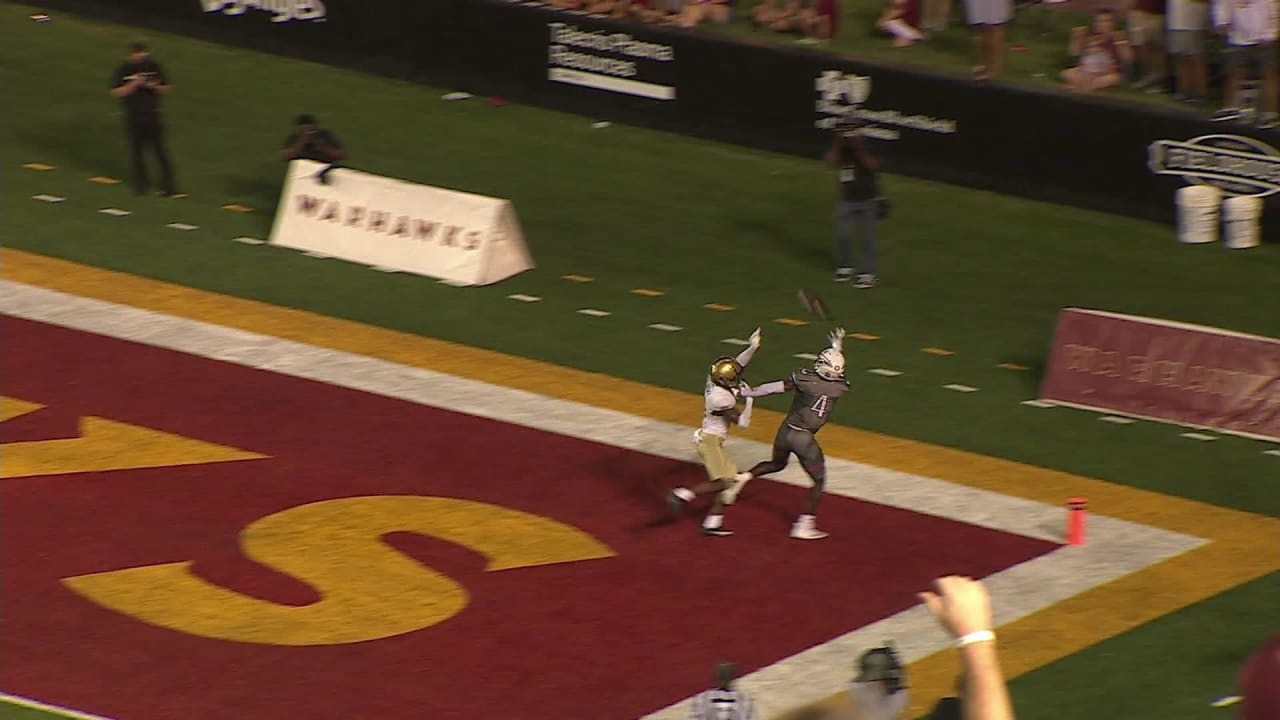 Wide receiver Tyrone Howell's one-handed TD catch requires multiple ...
