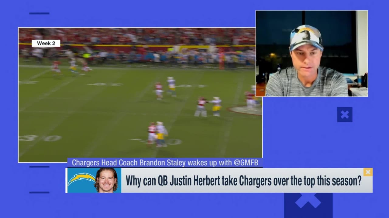 Los Angeles Chargers head coach Brandon Staley wakes up with 'GMFB'