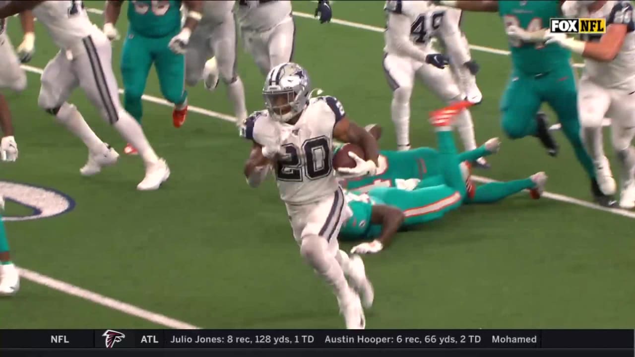 Rookie Tony Pollard gets his rushing first TD of 2019