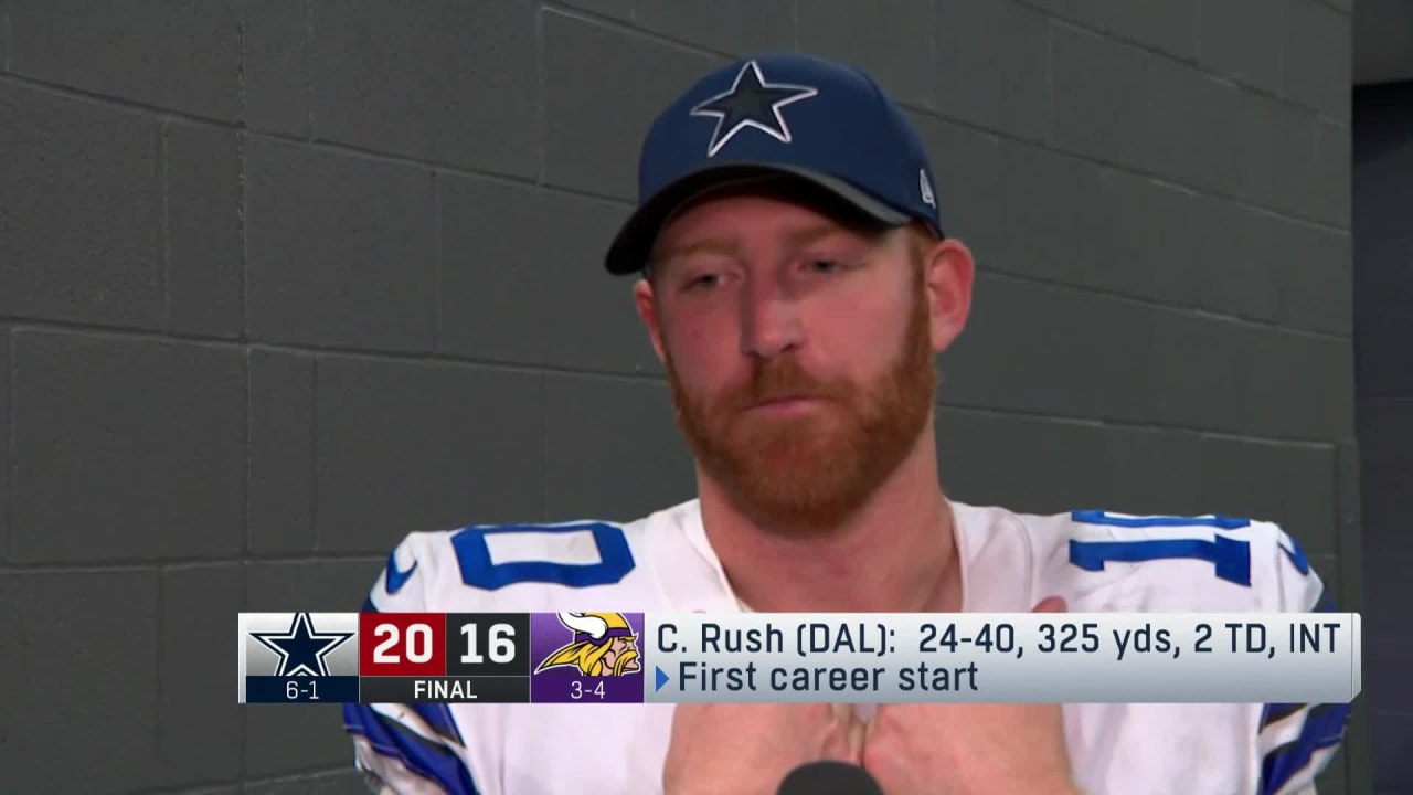 Dallas Cowboys quarterback Cooper Rush discusses Cowboys' win over ...