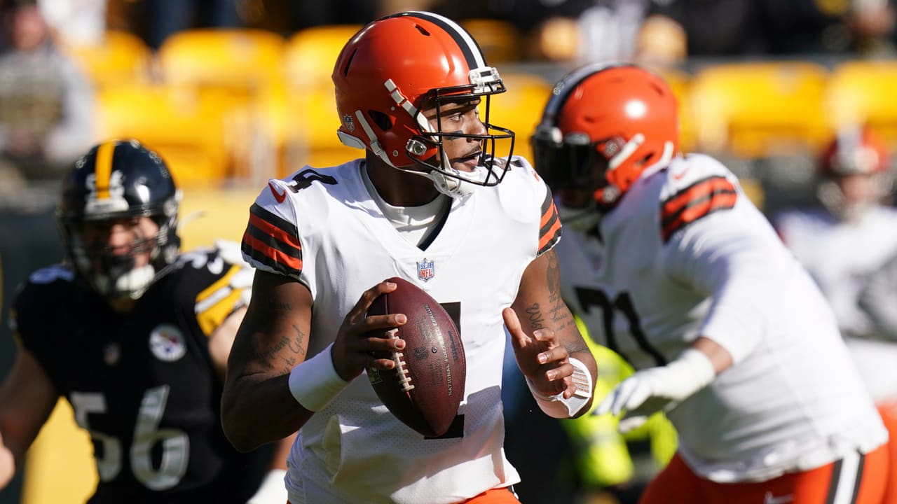 Cleveland Browns quarterback Deshaun Watson's 10-yard TD pass to tight ...