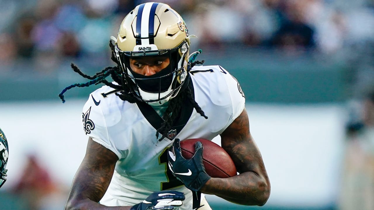 New Orleans Saints wide receiver Marquez Callaway slips past multiple ...